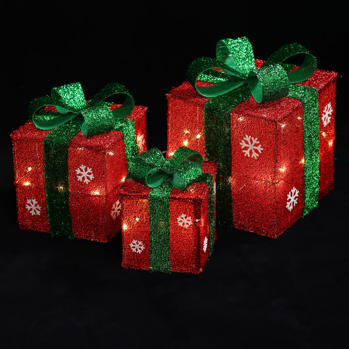 The Holiday Aisle® Gift Boxes Lighted Display & Reviews | Wayfair