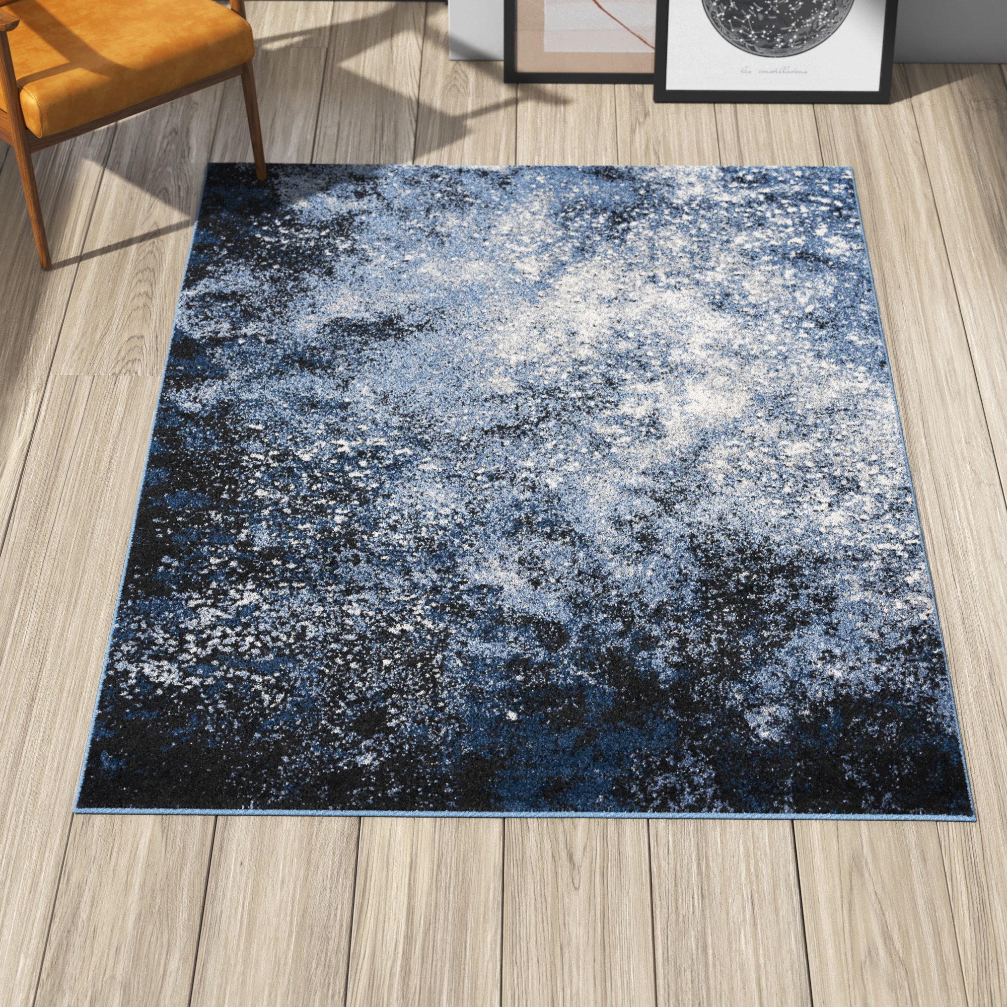 Trent Austin Design® North Moore Passion Abstract Light Blue Black Area ...