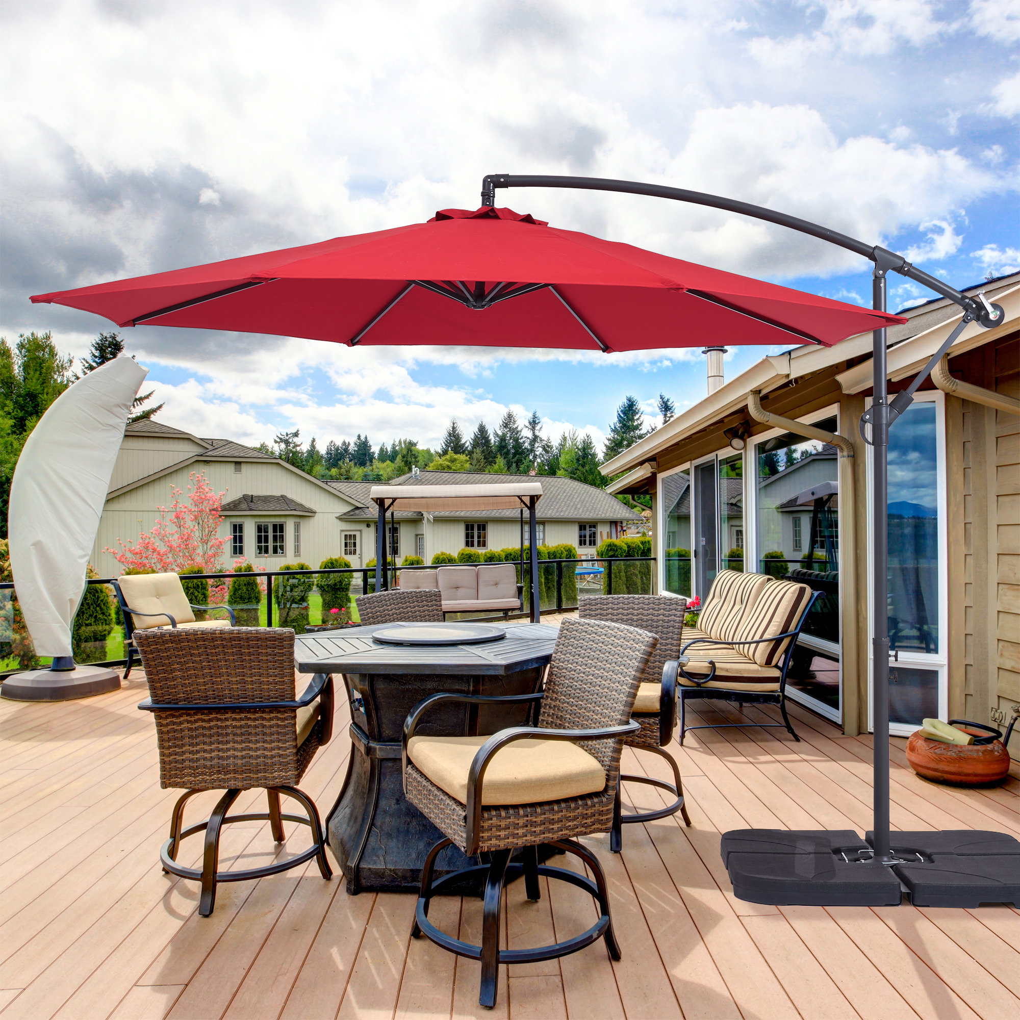 Aok Garden 120'' Cantilever Umbrella & Reviews | Wayfair