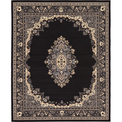 World Menagerie Balthrop Performance Black Rug & Reviews | Wayfair
