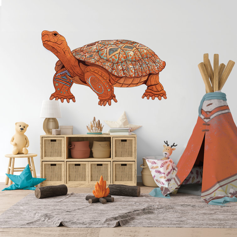 Bayou Breeze Southwestern Tortoise Wall Decal | Wayfair