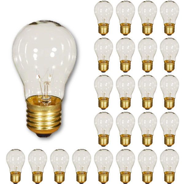 Candex Lighting A15 Incandescent Dimmable Light Bulb, Warm White E26 ...