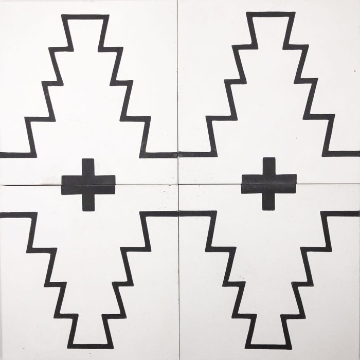 Moroccan Mosaic Tile House 8" x 8" Cement Patterned Wall & Floor Tile ...