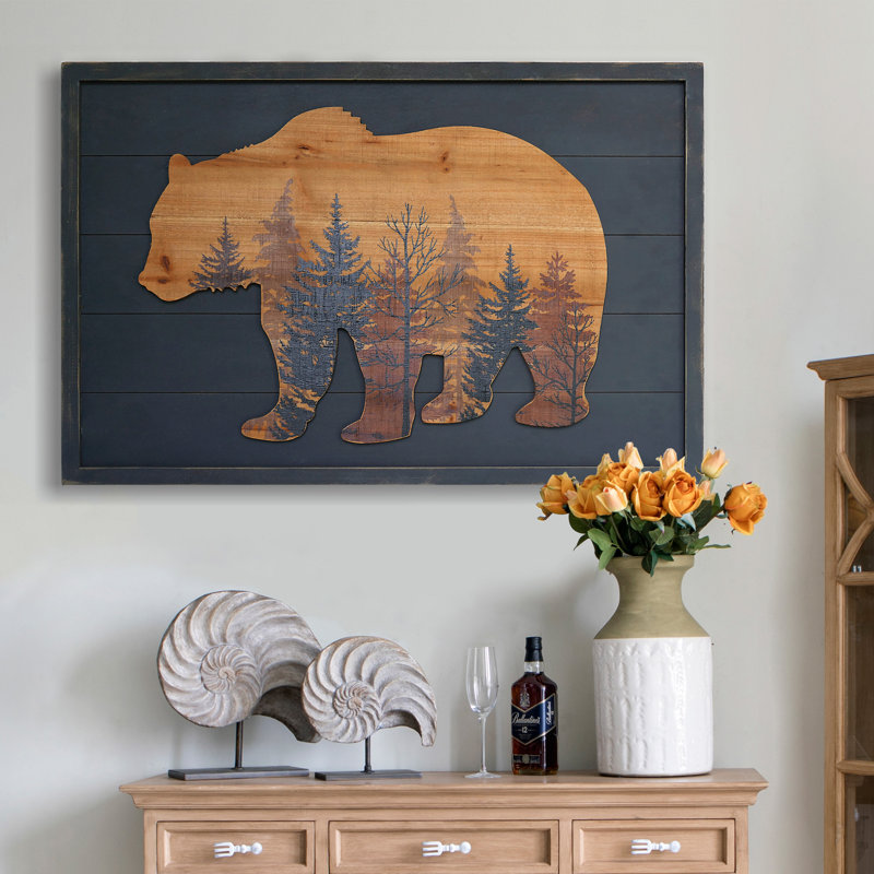 Millwood Pines Rustic Grizzly Bear Wall Décor & Reviews | Wayfair