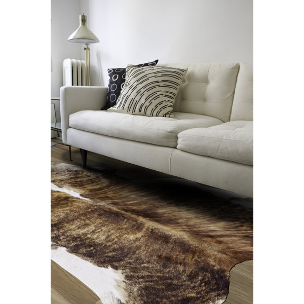 Loon Peak® Abernethy Handmade Cowhide Chestnut Brown Rug | Wayfair