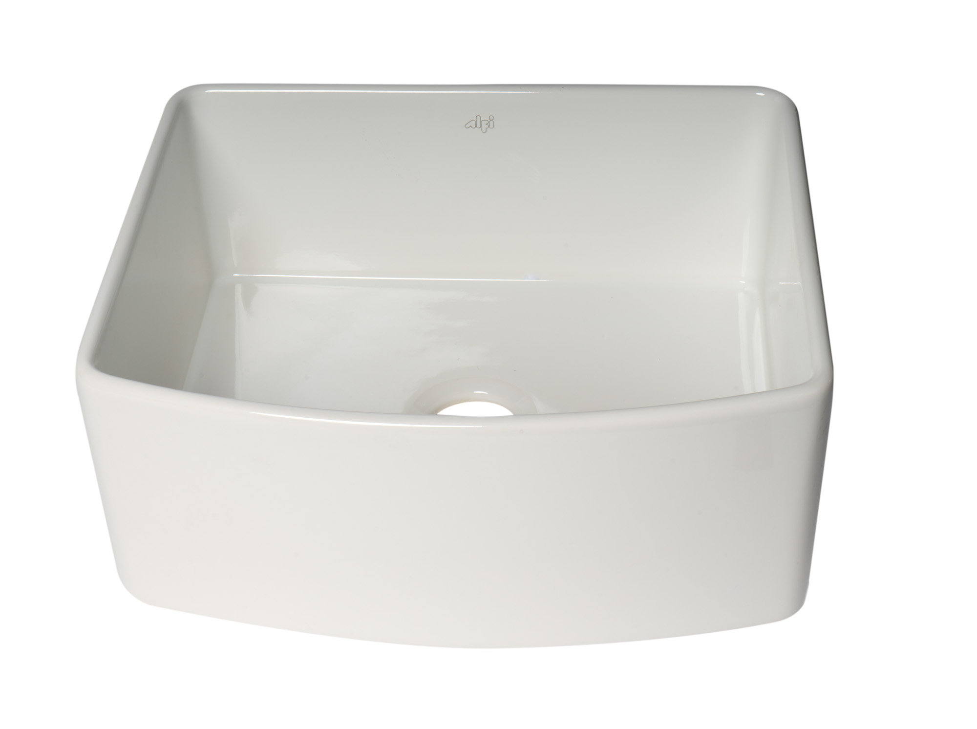 Alfi Brand 20'' W Single Bowl Fireclay Flush Mount Kitchen Sink with 1 ...