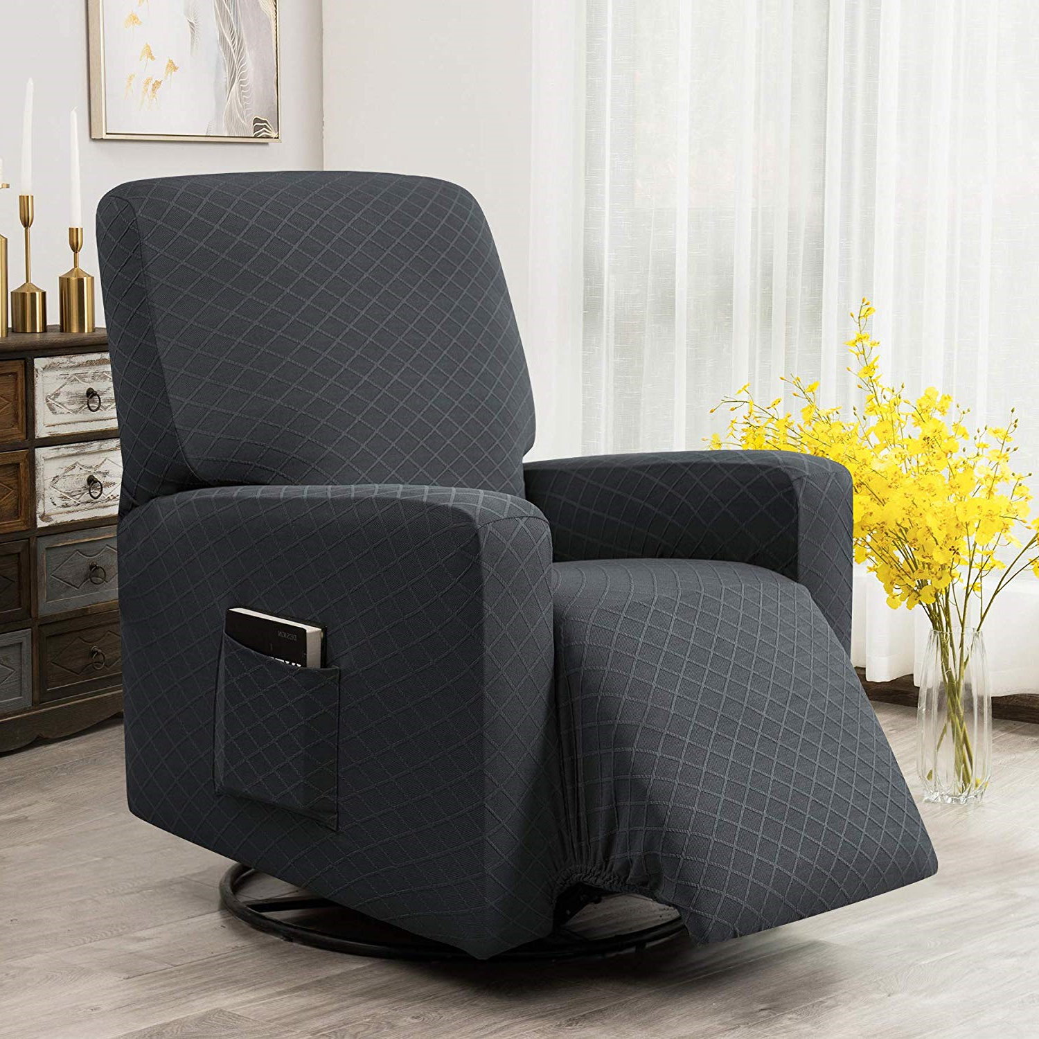Latitude Run® Housse pour fauteuil inclinable à coussins carrés ultra ...