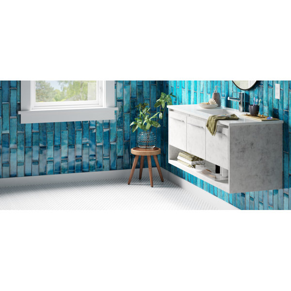 WS Tiles Value Series 1" x 1" Porcelain Mosaic Wall and Floor Tile ...