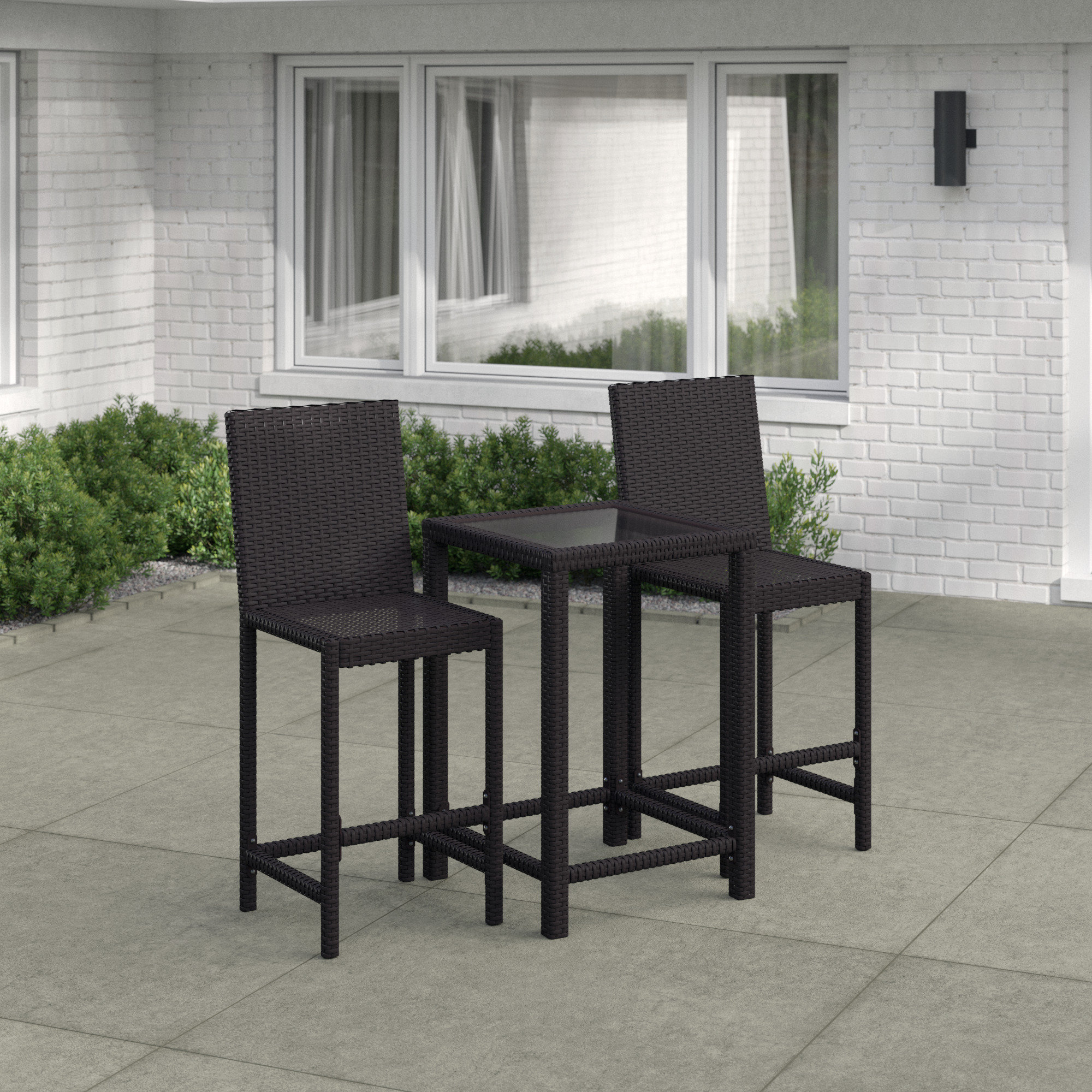 Latitude Run® Corlane Square 2 - Person Outdoor Dining Set & Reviews ...