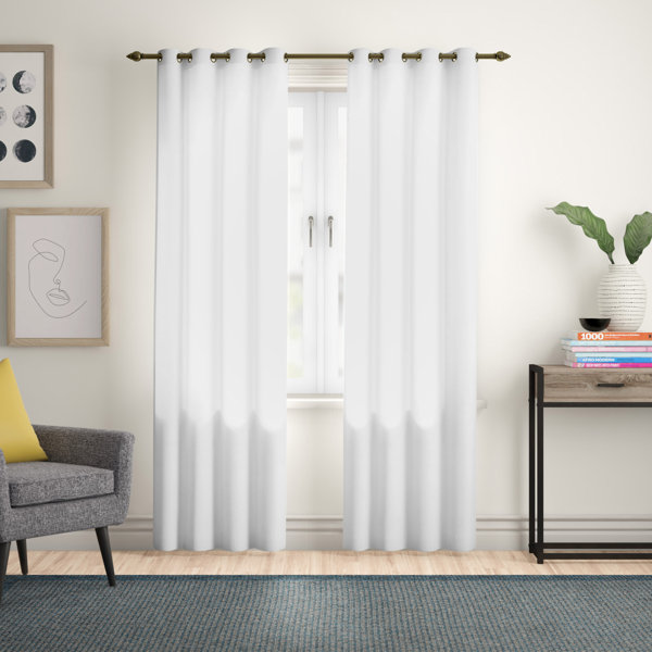 Eider & Ivory™ Galion Solid Color Semi-Sheer Thermal Grommet Single ...