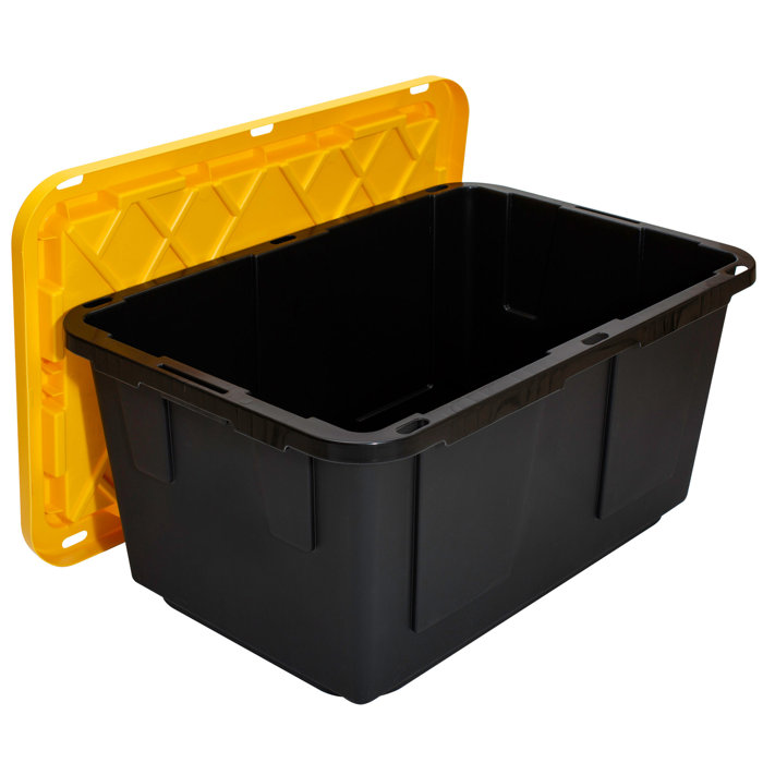 GreenMade 27 Gallon Black Professional Storage Tote with Handles | Wayfair