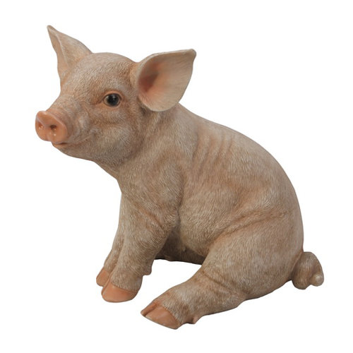 Hi-Line Gift Ltd. Seated Pig Figurine & Reviews | Wayfair