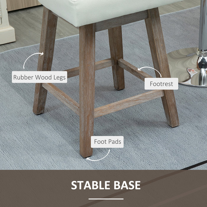 HomCom Swivel 26.5" Counter Stool | Wayfair