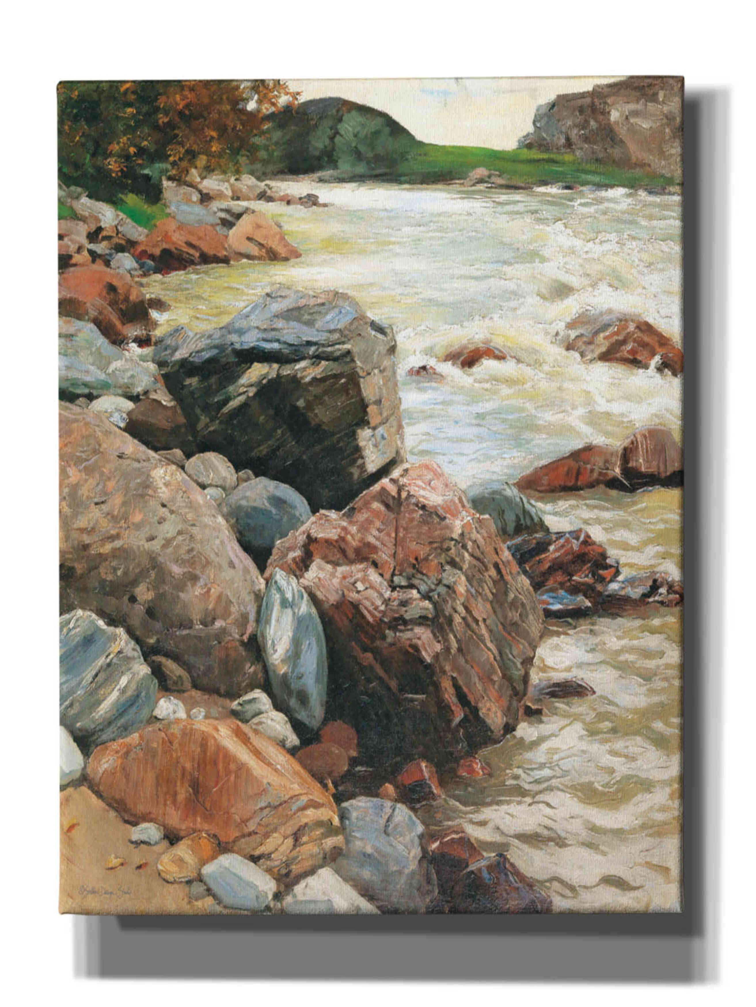 Millwood Pines River Rocks On Canvas by Stellar Design Studio Painting ...