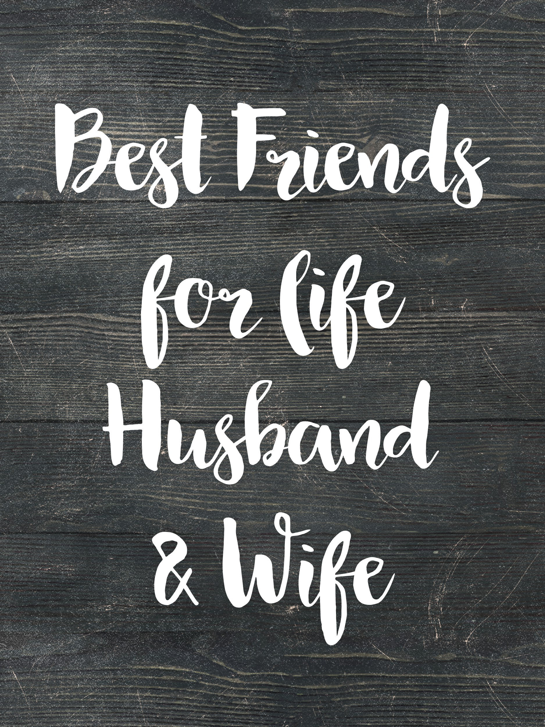 Trinx Best Friends For Life Husband And Wife - Wrapped Canvas Print ...