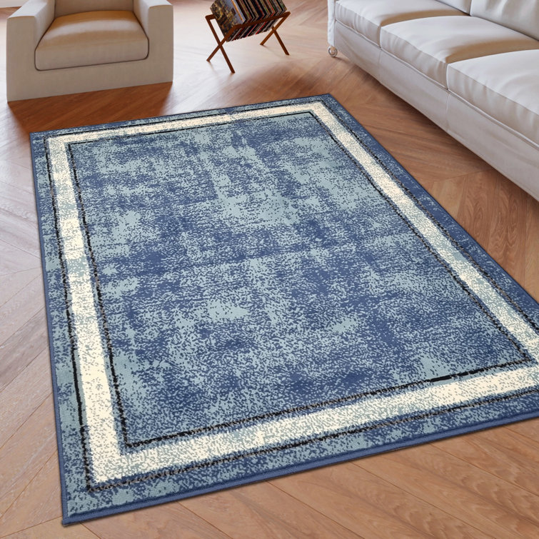 Williston Forge Barcaldine Blue/White/Grey Rug | Wayfair.co.uk