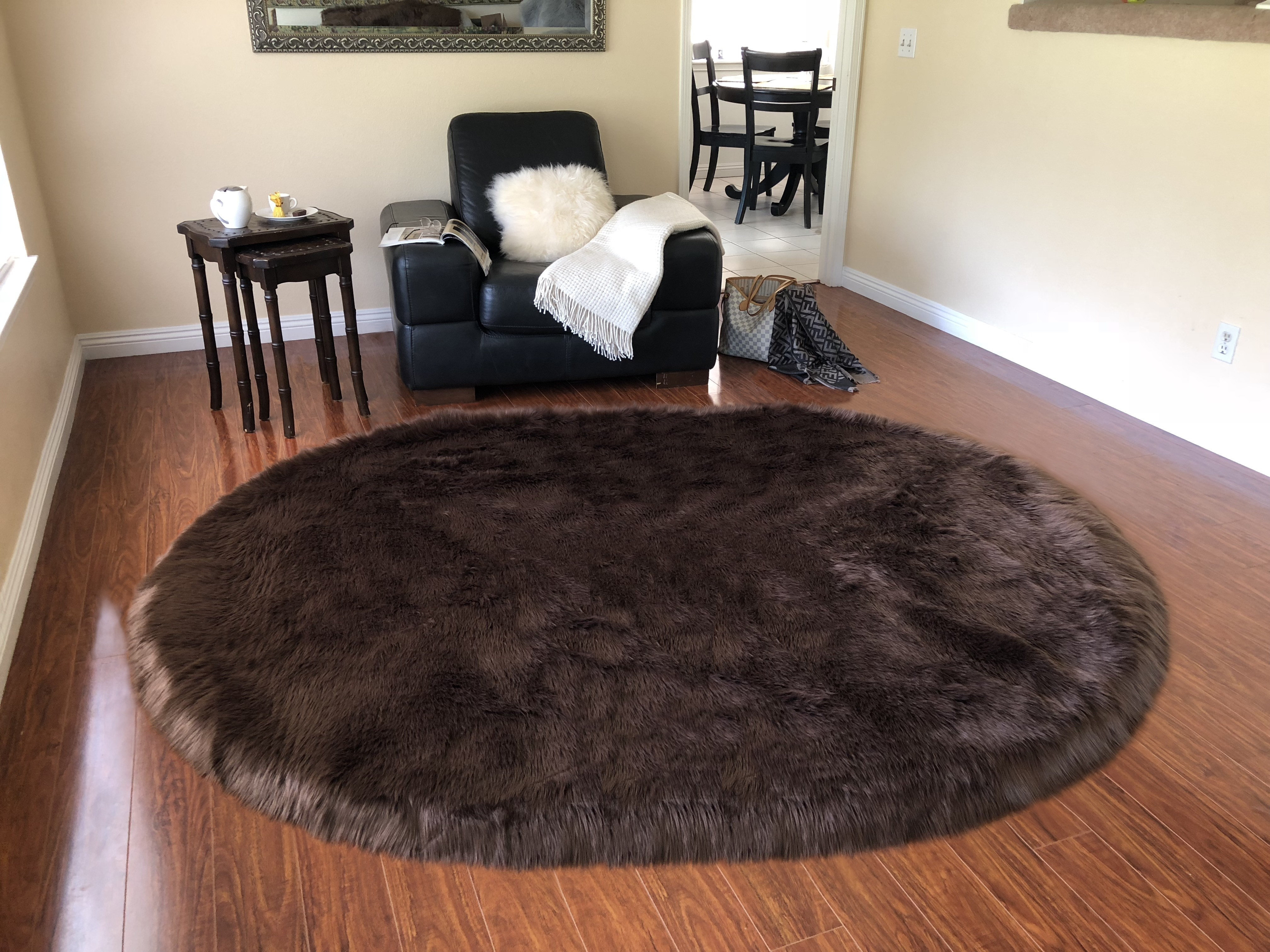 Union Rustic Whisenhunt Luxurious Dark Brown Area Rug & Reviews | Wayfair