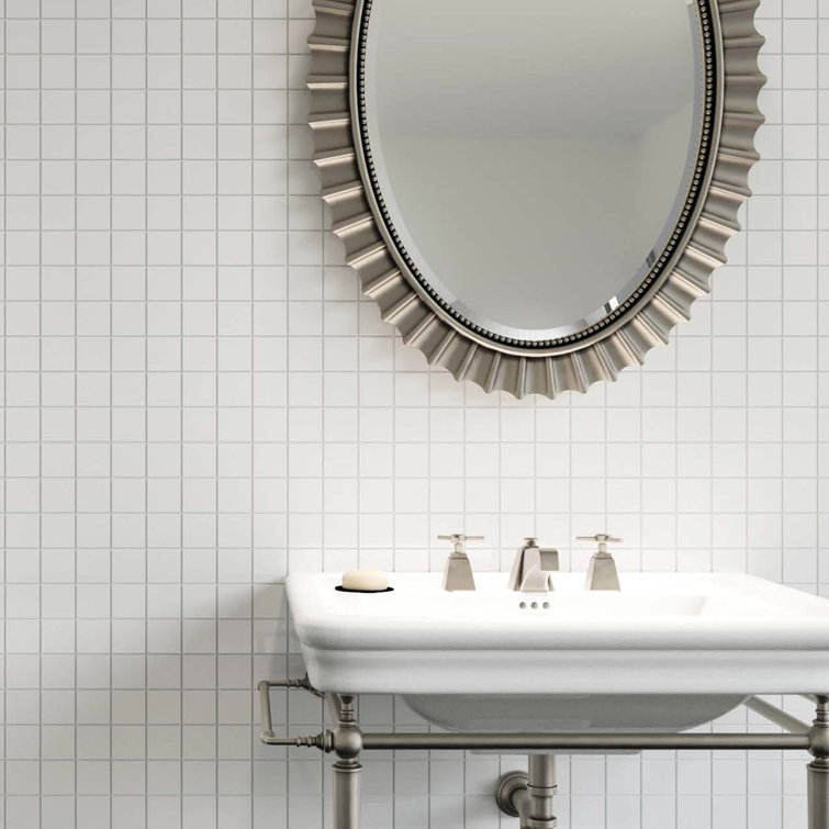 Direct Stone Source 12" x 12" Porcelain Grid Mosaic Wall & Floor Tile ...