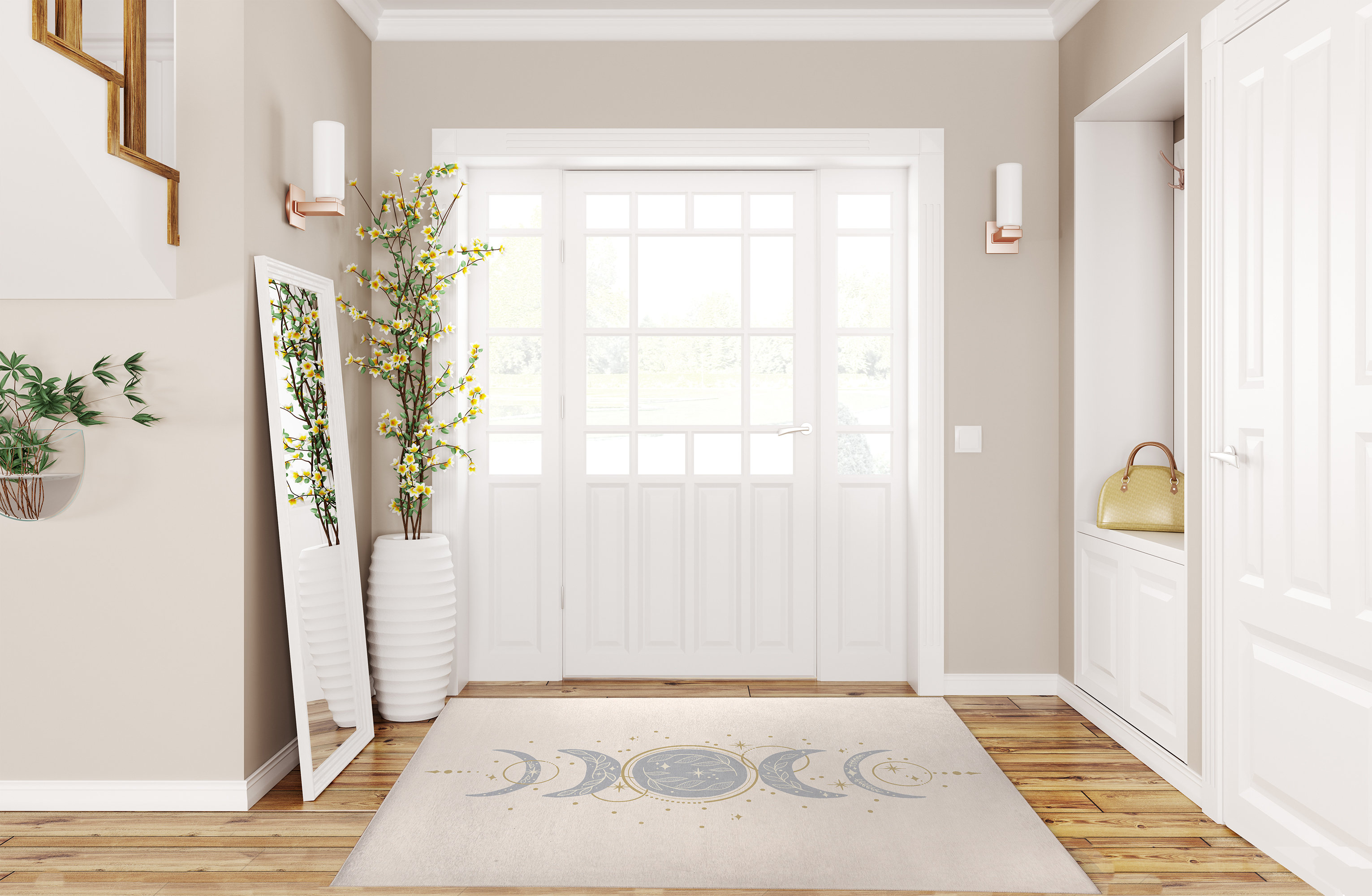 Corrigan Studio® Jyaire Boho Phases Indoor Door Mat | Wayfair