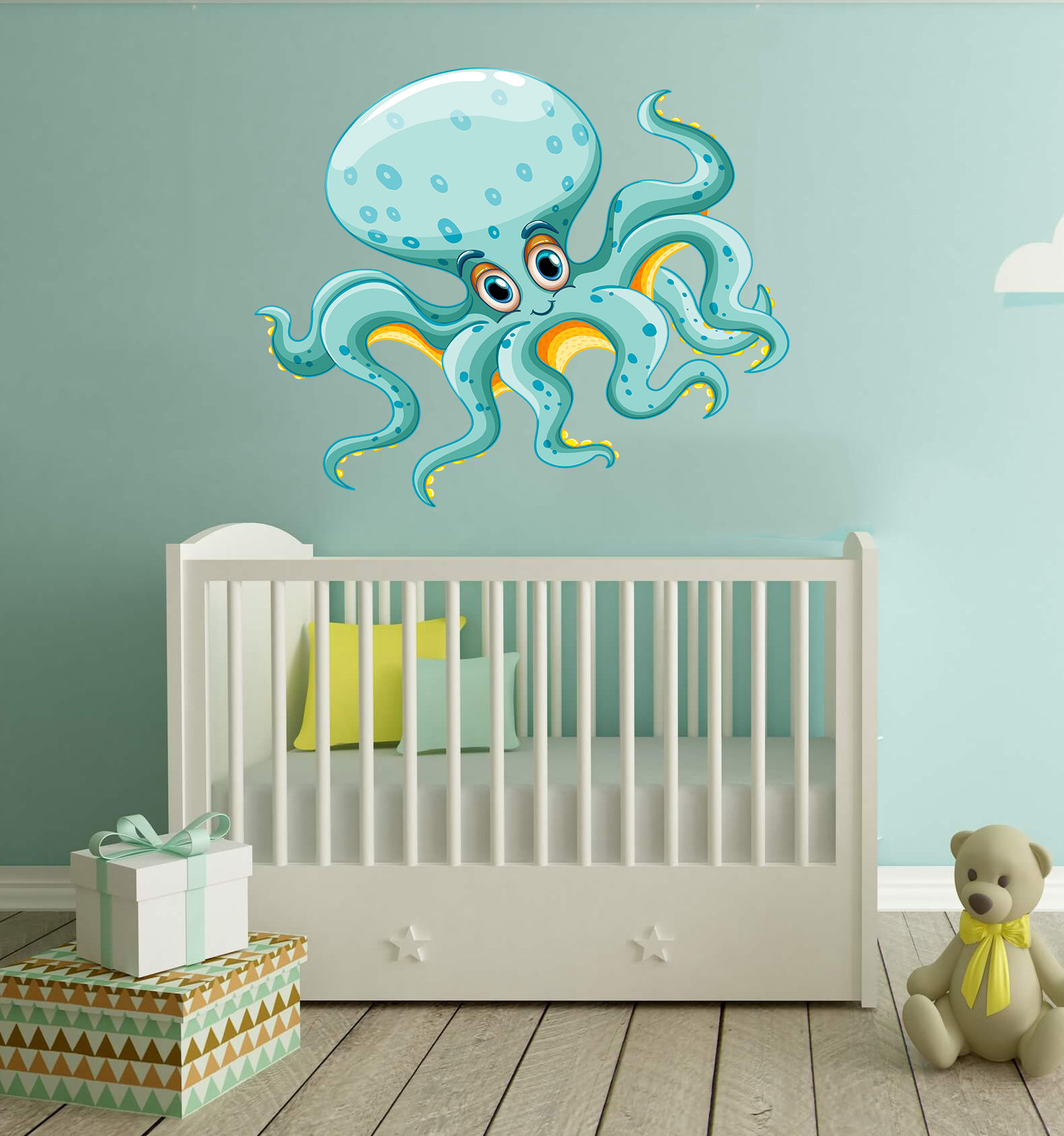 Trinx Cute Octopus Decal, Cute Octopus Sticker, Cute Octopus Wall Decor ...