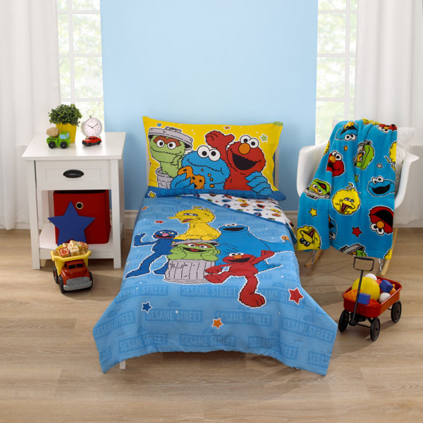 Sesame Street Come and Play 4 Piece Toddler Bed Set - Wayfair Canada