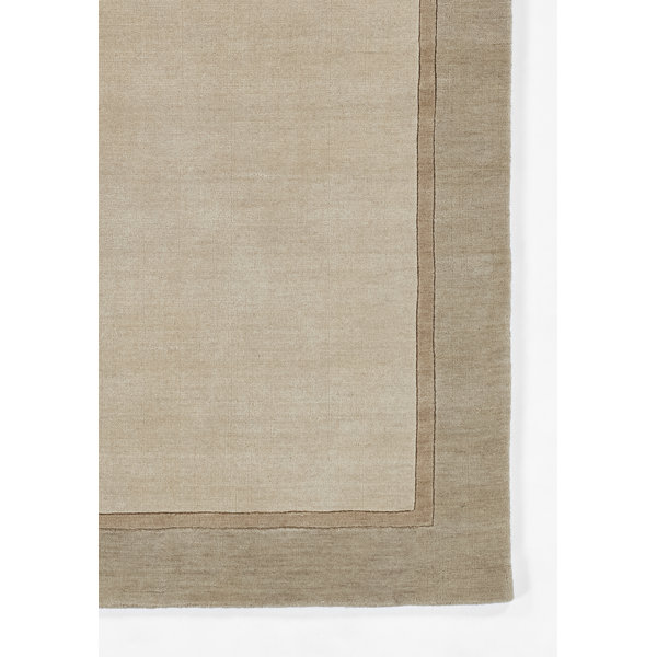 Joss & Main Zaley Handmade Wool Gray/Taupe Rug | Wayfair