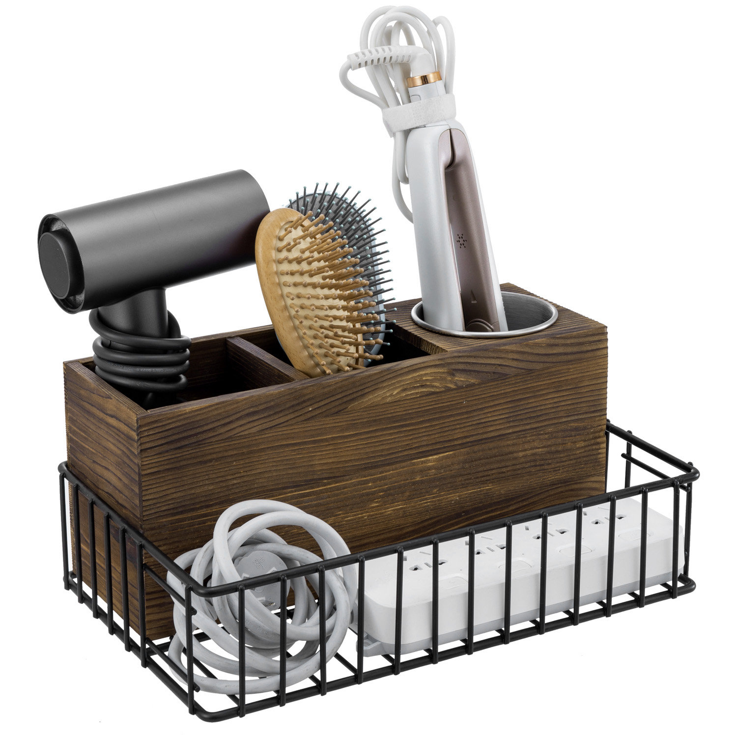Millwood Pines Elden Tabletop Hair Tool Organizer | Wayfair