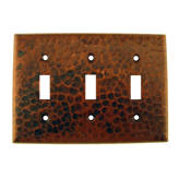 Premier Copper Products Copper Switchplate Triple Toggle Switch Cover ...