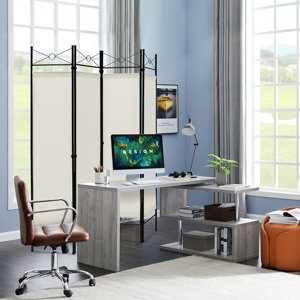 Red Barrel Studio® Yuriah 62'' W x 71.5'' H 4 - Panel Folding Room ...