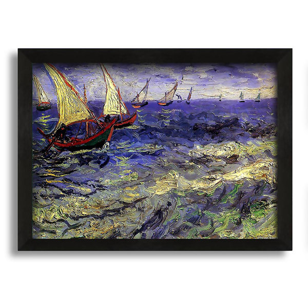 Breakwater Bay Ship N Boats by Vincent Van Gogh - Picture Frame ...