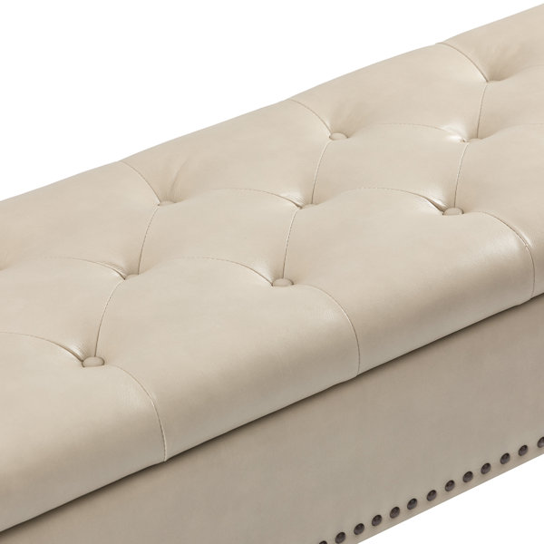 The Twillery Co.® Kajana Faux Leather Storage Bench | Wayfair
