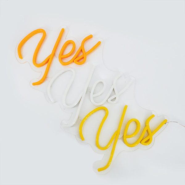 Trinx Yes Yes Yes 33" LED Novelty Neon Sign | Wayfair