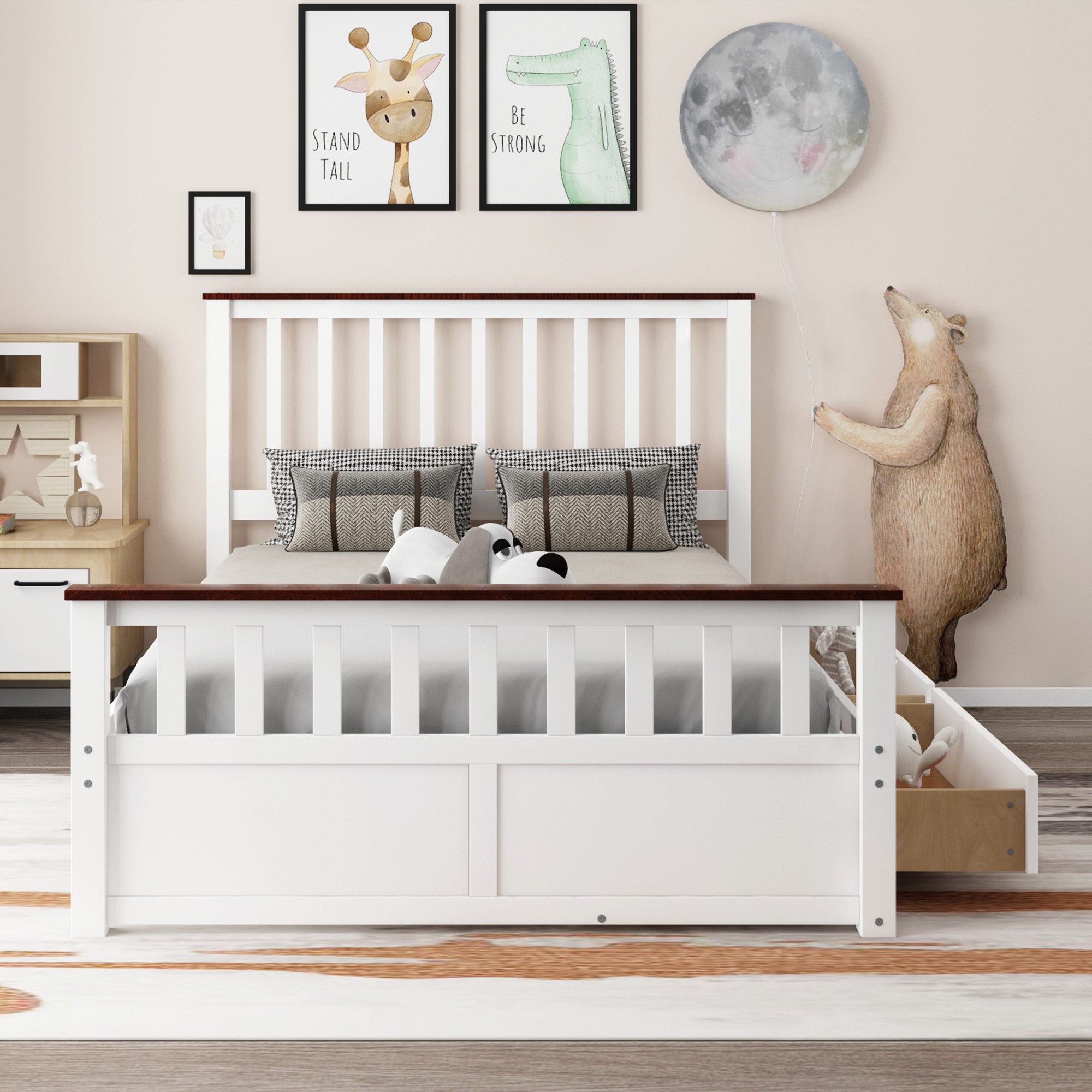 Red Barrel Studio® Solid Wood Storage Platform Bed | Wayfair