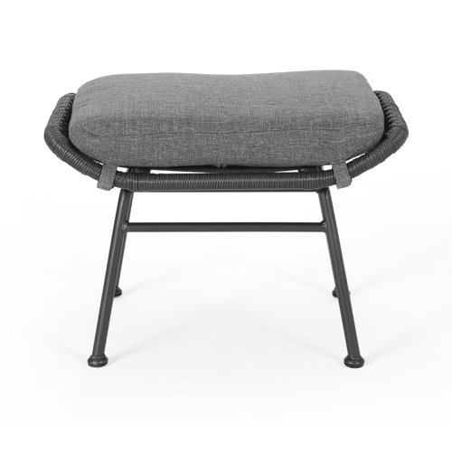 Wade Logan® Ingle Outdoor Ottoman with Cushion & Reviews | Wayfair