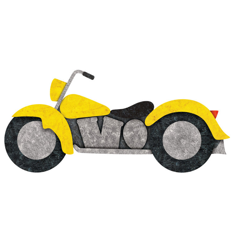 My Wonderful Walls Left Facing Motorcycle Wall Decal | Wayfair