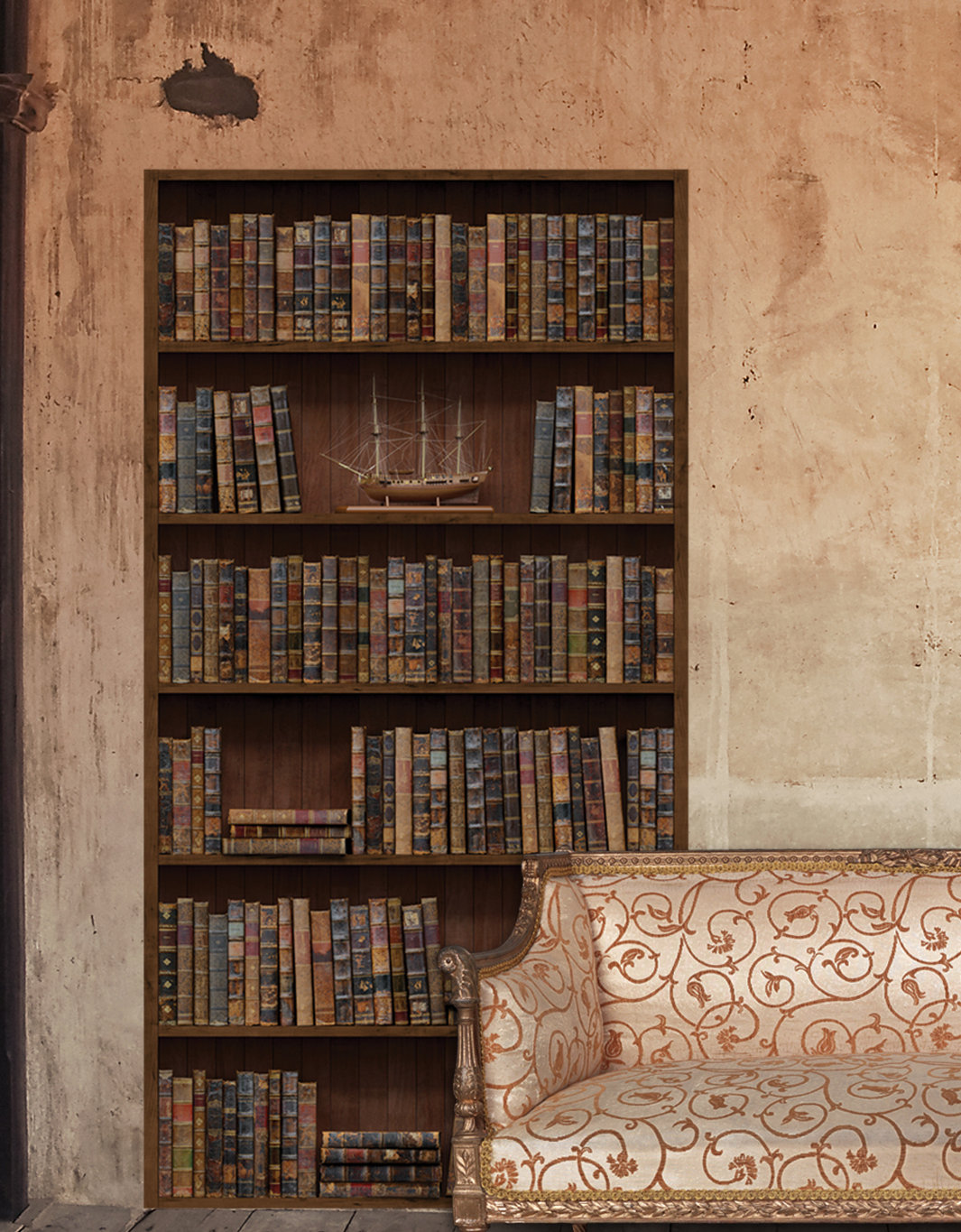 Williston Forge 5 Piece Vintage Library Wall Decal Set | Wayfair