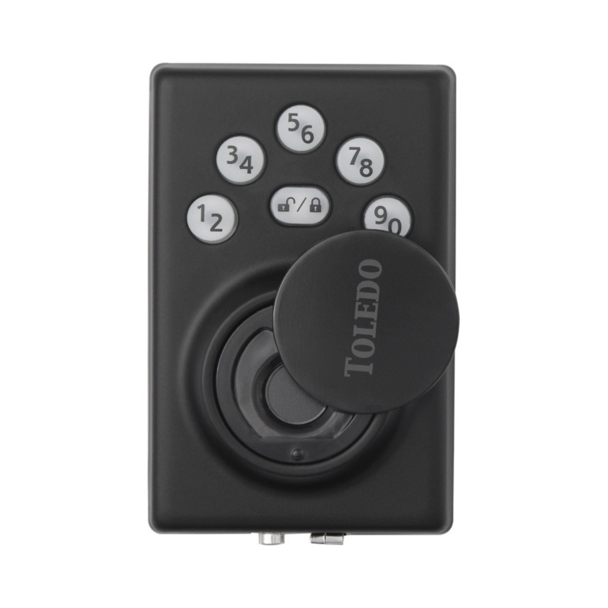 Toledo Fine Locks Biometric Iron Black Single Cylinder Deadbolt With ...