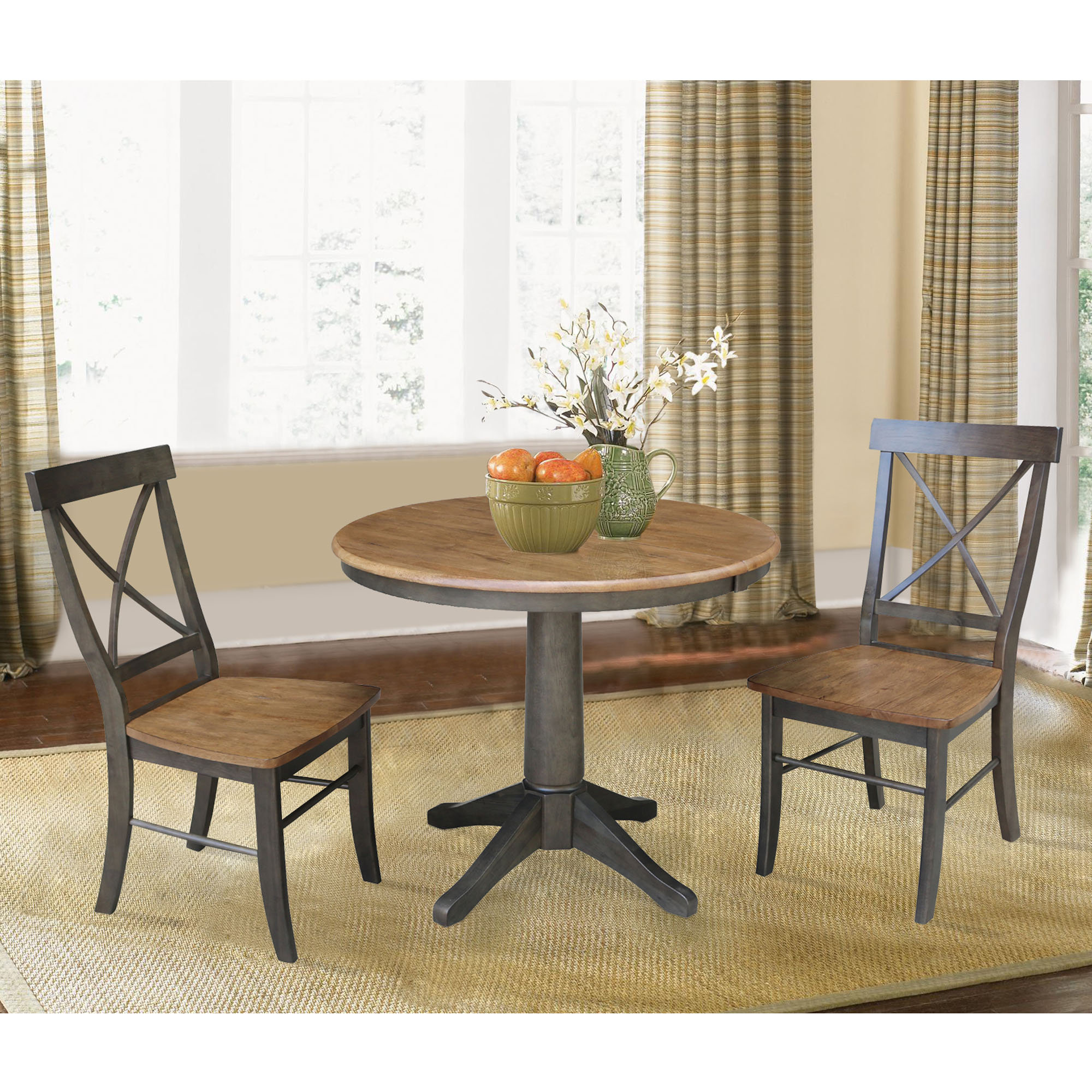 Rosalind Wheeler Roesch Extendable Solid Wood Dining Set | Wayfair