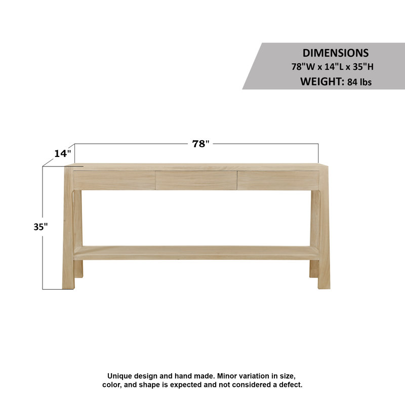 Lily's Living 78'' Console Table | Wayfair