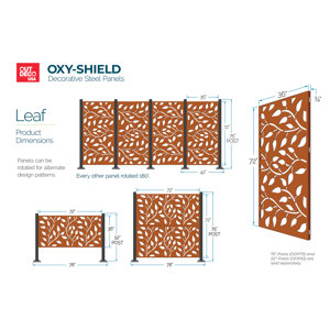 OUTDECO Steel Leaf Decorative Panel | Wayfair