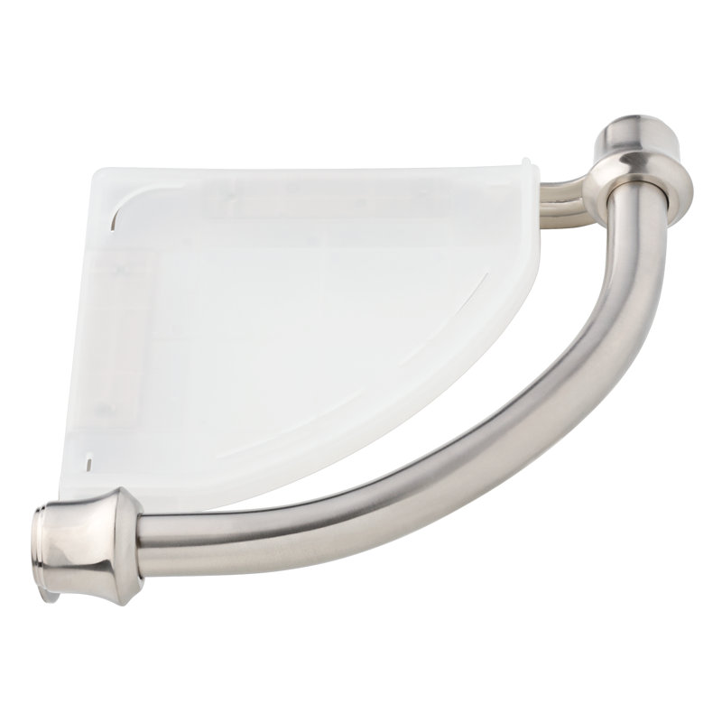 41316-RB,PN Delta Bath Safety Grab Bar with Corner Shelf & Reviews ...