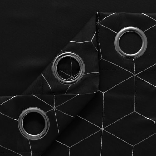 Deconovo Silver Diamond Pattern Curtain Pair | Wayfair