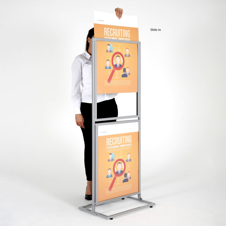 MT Displays Metal Double Sided 2-Tier Poster Holder | Wayfair
