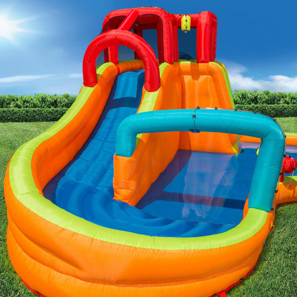 Banzai Kids Inflatable Outdoor Lazy River Adventure Water Park Slide ...