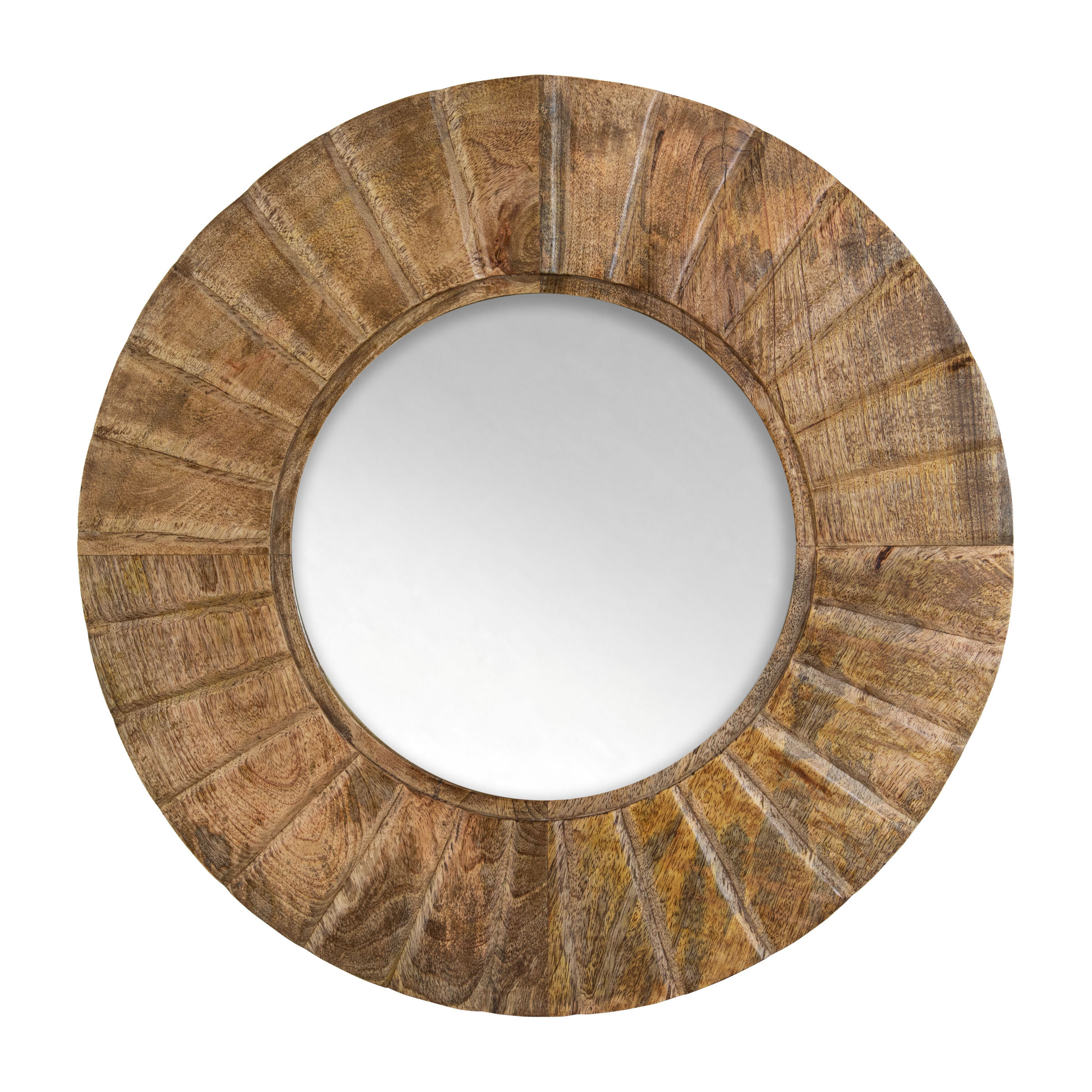 Foreside Home & Garden Round Solid Wood Wall Mirror | Wayfair