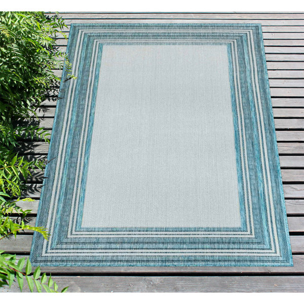 Dovecove Bugbee Blue Indoor/Outdoor Rug & Reviews | Wayfair