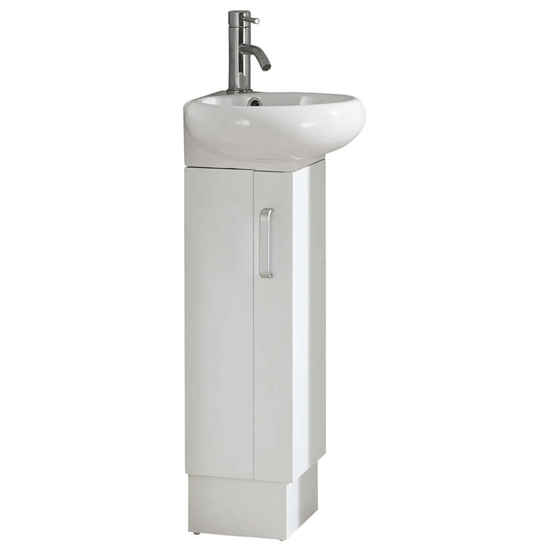 Ebern Designs Jorren Single Bathroom Vanity with Ceramic Vanity Top ...