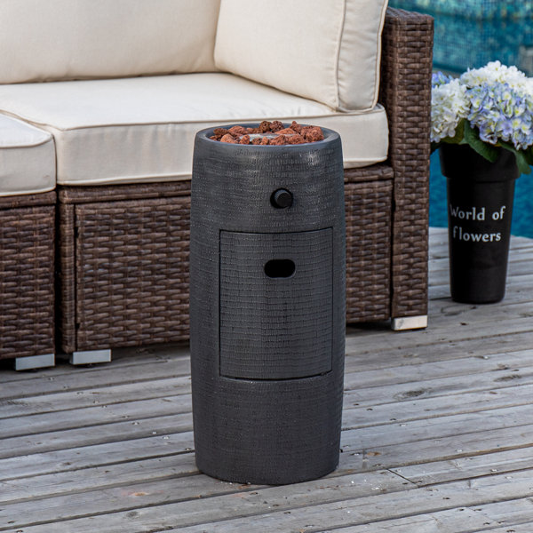 Latitude Run® 22'' H x 11'' W Magnesium Oxide Propane Outdoor Fire ...