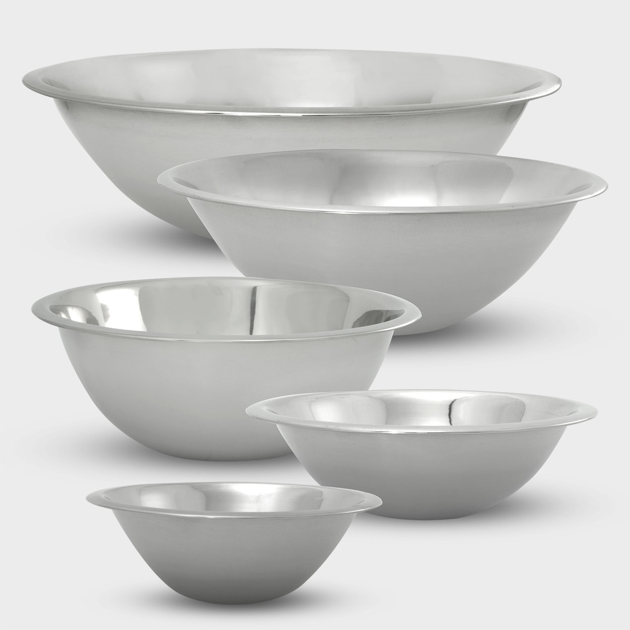 Cook Pro 5 Piece Stainless Steel Mixing Bowl Set & Reviews | Wayfair