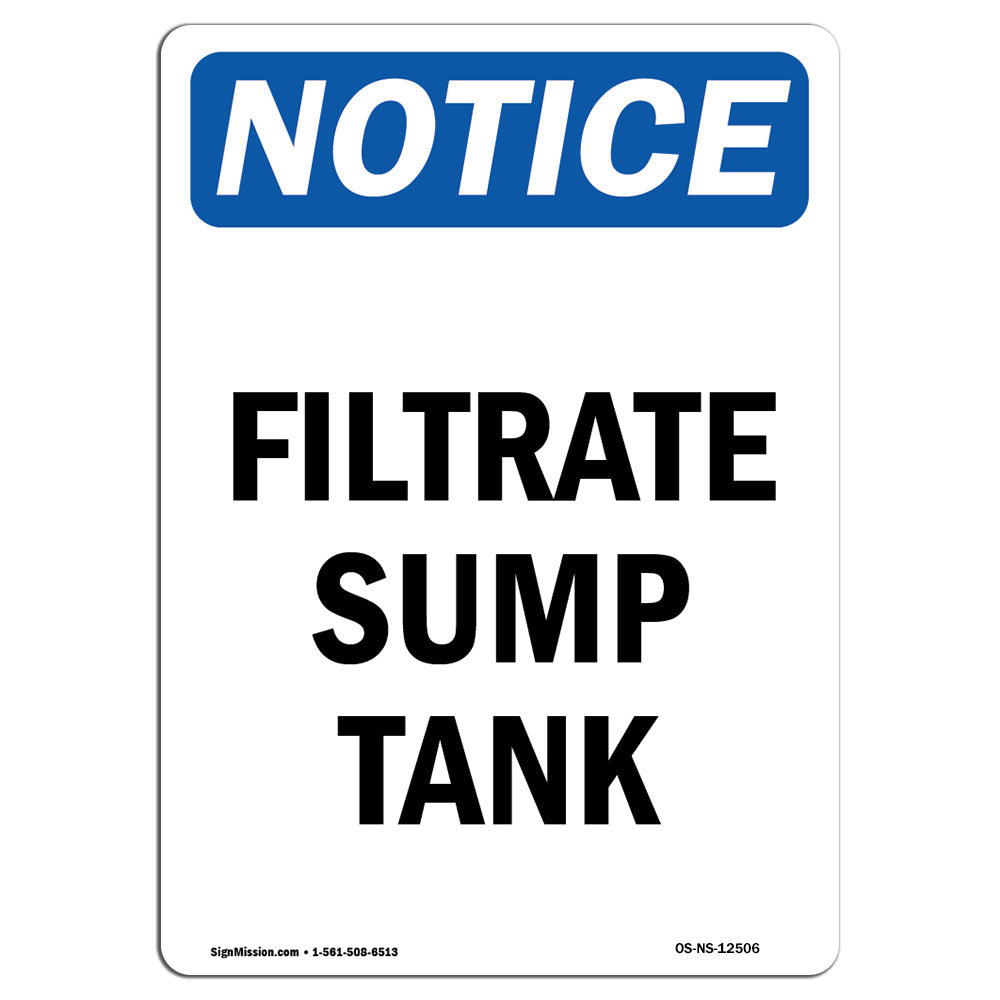 SignMission Filtrate Sump Tank Sign | Wayfair